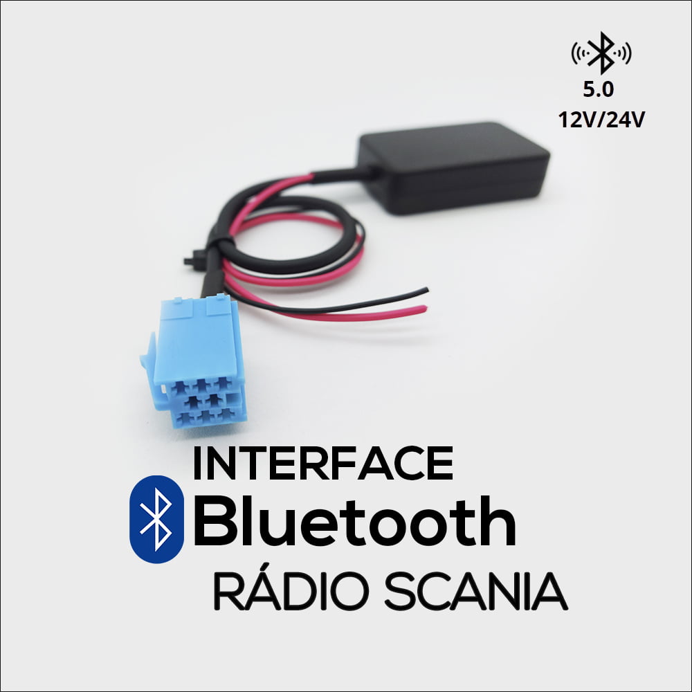 Interface Bluetooth AUX Rádio MP88 Scania